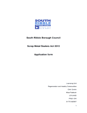 South Ribble Council - Fill Online, Printable, Fillable, Blank | pdfFiller