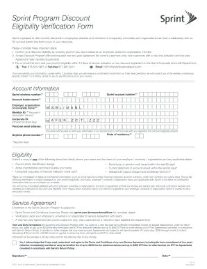 Fillable Online Sprint Program Discount Fax Email Print - pdfFiller