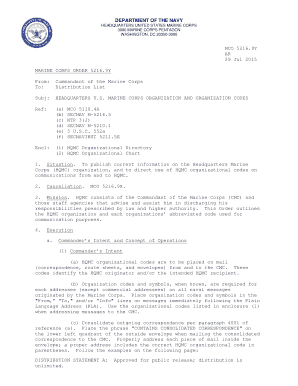 Fillable Online MARINE CORPS ORDER 5216 Fax Email Print - pdfFiller
