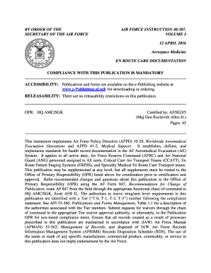 Afi 48 307 - Fill Online, Printable, Fillable, Blank | pdfFiller