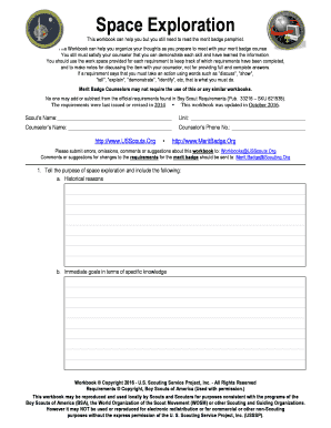 Fillable Online usscouts Space-Exploration.docx Fax Email Print - pdfFiller