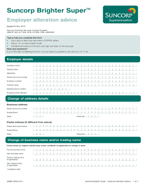 Fillable Online Suncorp Brighter SuperTM Fax Email Print - pdfFiller
