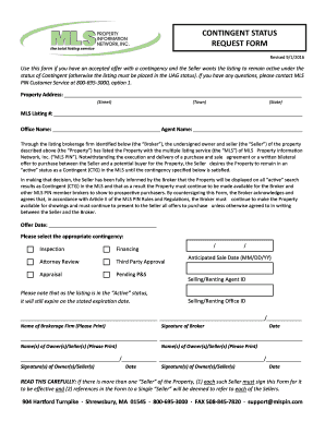 Fillable Online Contingent Status Request Form Test.pub Fax Email Print ...