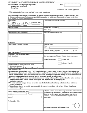 Fillable Online APPLICATION FOR INVOICE FINANCING Fax Email Print ...