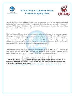 Fillable Online NCAA Division III Student-Athlete Fax Email Print ...