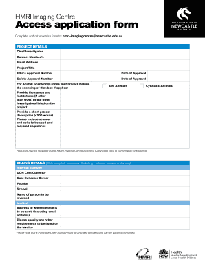 Fillable Online newcastle edu Access application form - University of Newcastle Fax Email Print ...