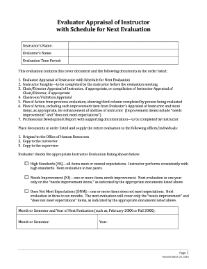 Fillable Online kilgore Evaluator Appraisal of Instructor Fax Email Print - pdfFiller