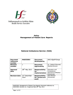 Fillable Online Management of Patient Care Reports Fax Email Print ...