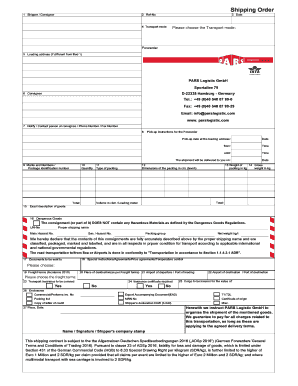 Fillable Online 1 Shipper / Consignor Fax Email Print - pdfFiller