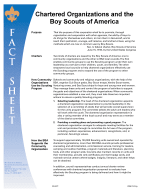 Fillable Online Chartered Organizations and the Fax Email Print - pdfFiller