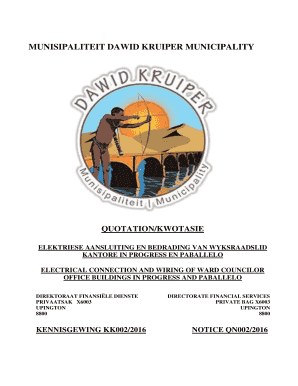 Fillable Online dkm gov MUNISIPALITEIT DAWID KRUIPER MUNICIPALITY - dkm ...