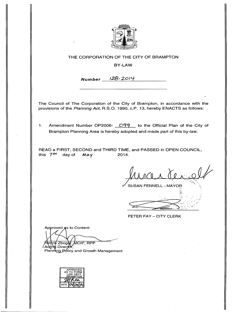 Fillable Online brampton Number , - brampton Fax Email Print - pdfFiller