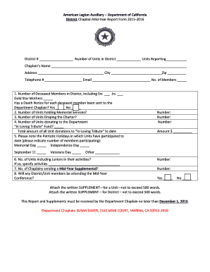 Fillable Online calegionaux Department of California District Chaplain ...