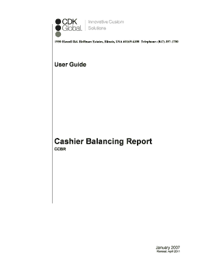 Fillable Online Cashier Balancing Report Fax Email Print - pdfFiller