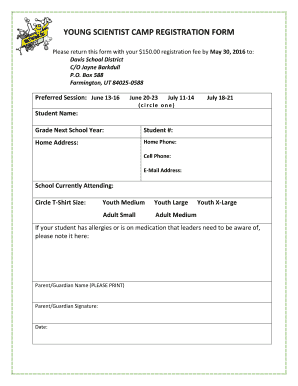 Fillable Online Young Scientist Fax Email Print - pdfFiller