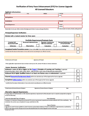 Fillable Online EYE form - Davis School District Fax Email Print ...