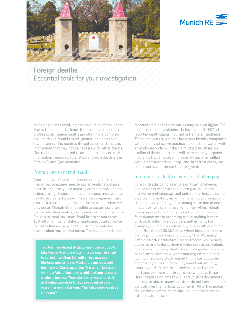 Fillable Online Foreign deaths Fax Email Print - pdfFiller