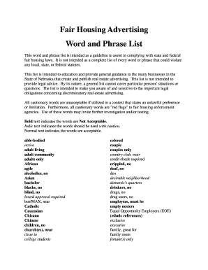 Fair Housing Advertising - Fill and Sign Printable Template Online