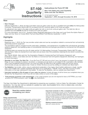 Fillable Online tax ny Form ST-100-I:9/16:Instructions for Form ST-100 ...
