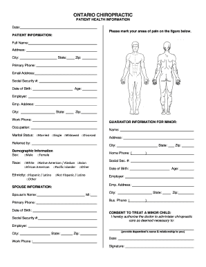 Fillable Online ONTARIO CHIROPRACTIC Fax Email Print - pdfFiller
