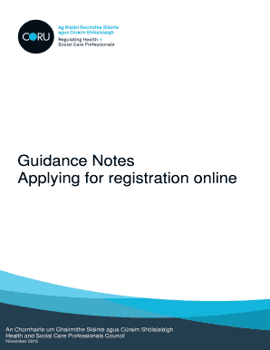 Fillable Online Online Application Guidance Notes. Registration Fax ...