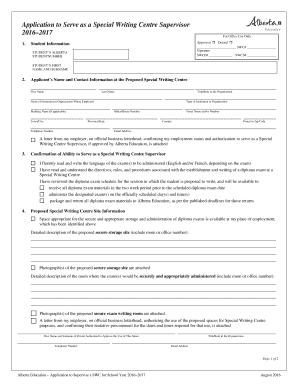 Fillable Online education alberta picture as pdf Application to Supervise a ... - Alberta ...