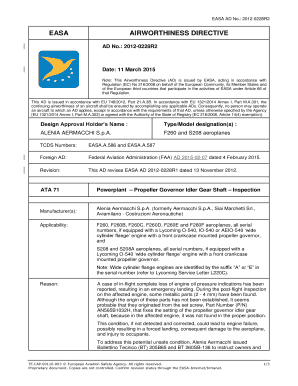 Fillable Online EASA Form 112 - (N)PAD Template - Europa Fax Email ...
