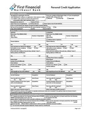 Fillable Online Personal Credit Application FINAL 8.23.16 locked Fax ...