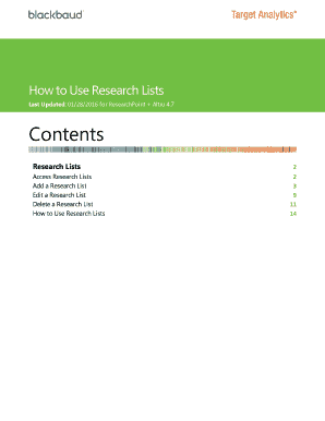 Fillable Online How to Use Research Lists Fax Email Print - pdfFiller