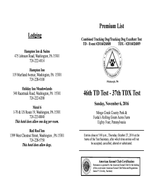 Fillable Online Combined Tracking Dog/Tracking Dog Excellent Test Fax ...