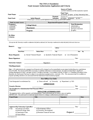 Fillable Online calstatela THE CSLA FOUNDATION Fax Email Print - pdfFiller