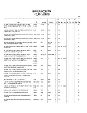 Fillable Online COURT CASE INDEX Fax Email Print - pdfFiller