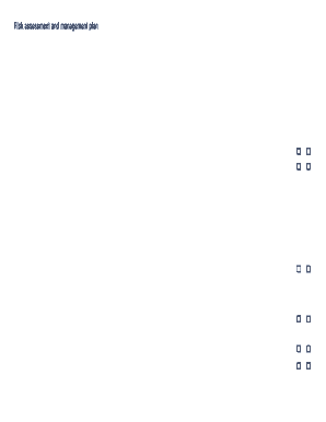 Fillable Online Licensee Risk assessment and management plan template ...