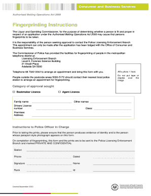 Fillable Online Fingerprinting Instructions - Consumer and Business ...