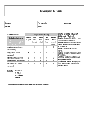 Fillable Online hume vic gov Risk Management Plan Template Fax Email ...