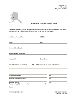 Fillable Online FINAL .Funeral Request Form 4.2016.docx Fax Email Print ...