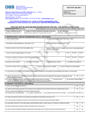 Fillable Online documents dgs ca for state use only - California Fax ...