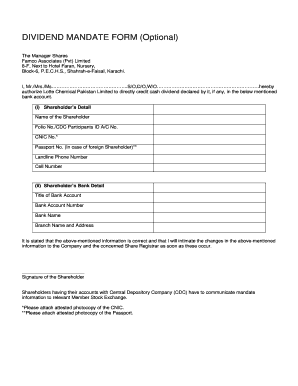 Fillable Online lottechem DIVIDEND MANDATE FORM 2015.doc - lottechem Fax Email Print - pdfFiller