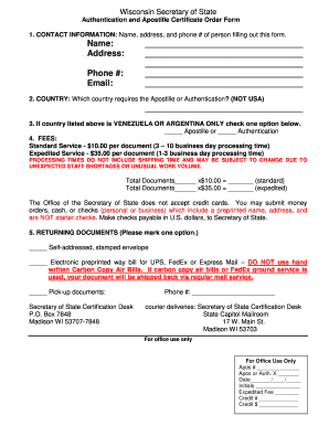 Secretary Of State Wisconsin - Fill Online, Printable, Fillable, Blank ...