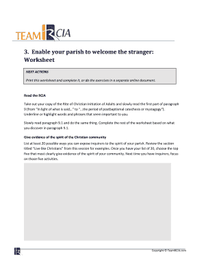 Fillable Online Enable your parish to welcome the stranger: Fax Email ...