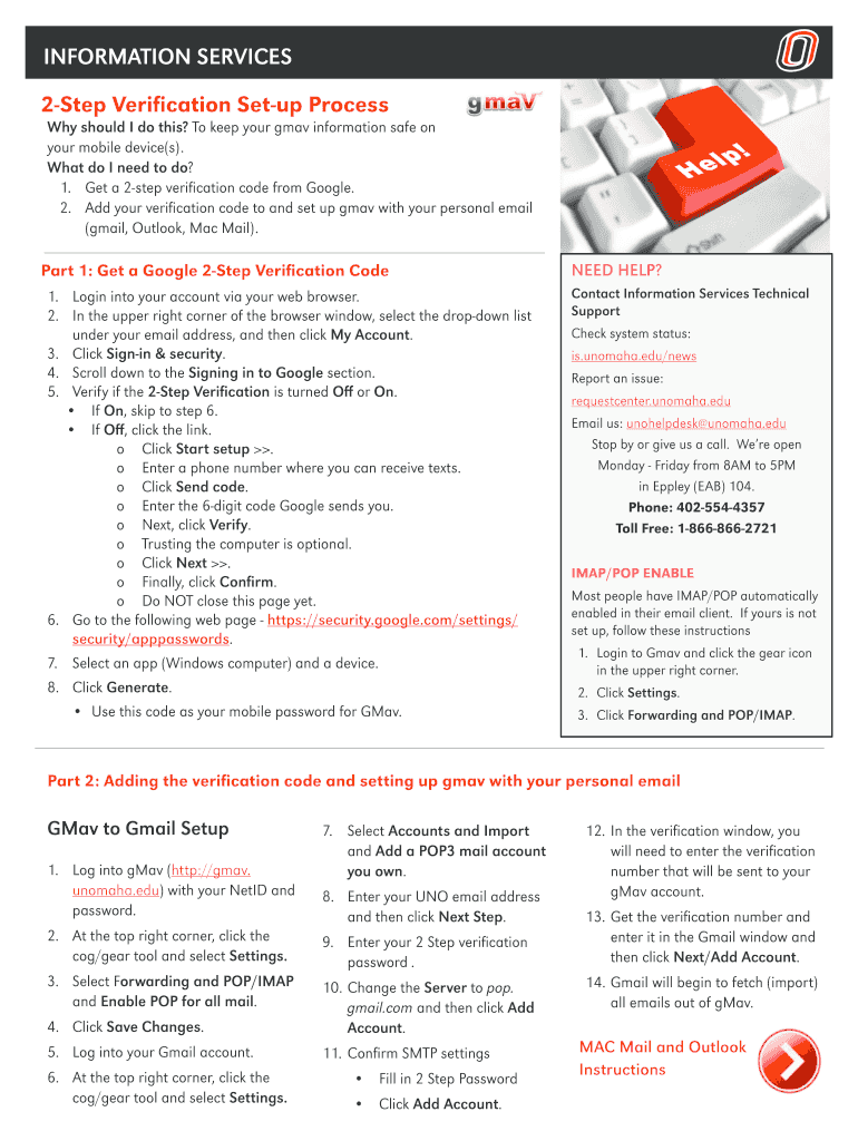Fillable Online 2-Step Verification Set-up Process Fax Email Print ...