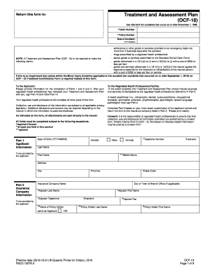 Fillable Online fsco gov on Treatment and Assessment Plan (OCF-18 ...