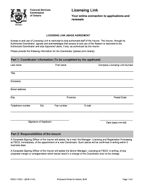 Fillable Online fsco gov on Licensing Link - LICENSING LINK USAGE ...