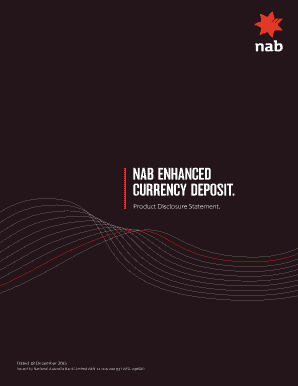 Fillable Online NAB Enhanced Currency Deposit PDS Fax Email Print ...