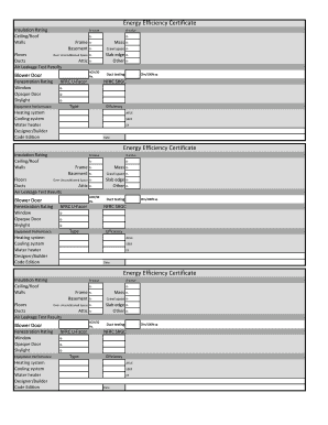 Fillable Online Energy Efficiency Certificate Fax Email Print - pdfFiller