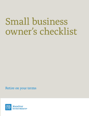 Fillable Online owner s checklist Fax Email Print - pdfFiller