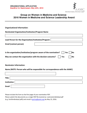 Fillable Online aamc Group on Women in Medicine and Science 2016 Women ...