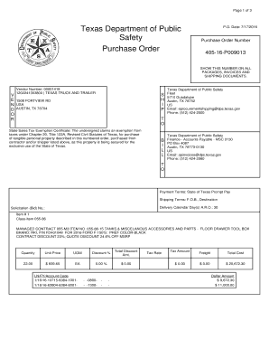 Fillable Online dps texas Purchase Order - Texas Department of Public ...