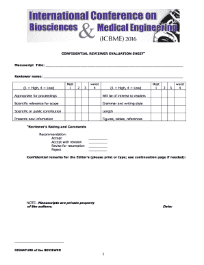 Fillable Online intra fbme utm CONFIDENTIAL REVIEWER EVALUATION SHEET ...