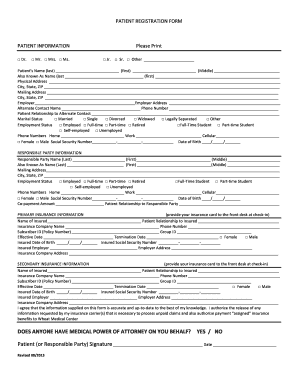 Fillable Online PATIENT REGISTRATION FORMS.docx Fax Email Print - pdfFiller